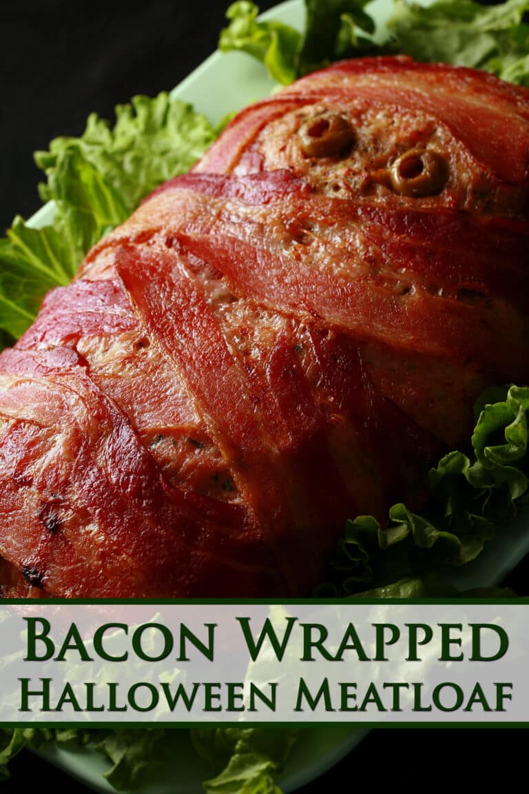 Bacon Wrapped Halloween Mummy Meatloaf Recipe - Low Carb Hoser