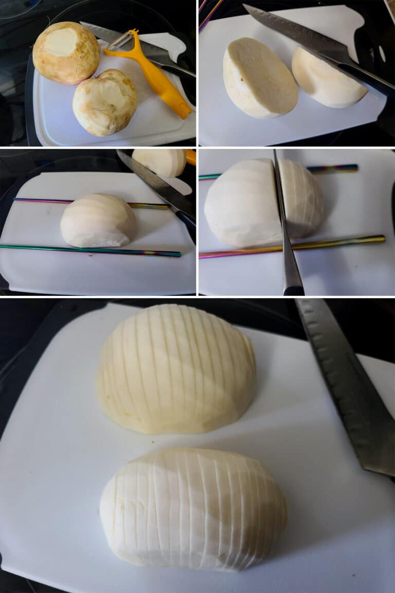 Hasselback Turnips - Low Carb, Keto, Gluten Free - Low Carb Hoser