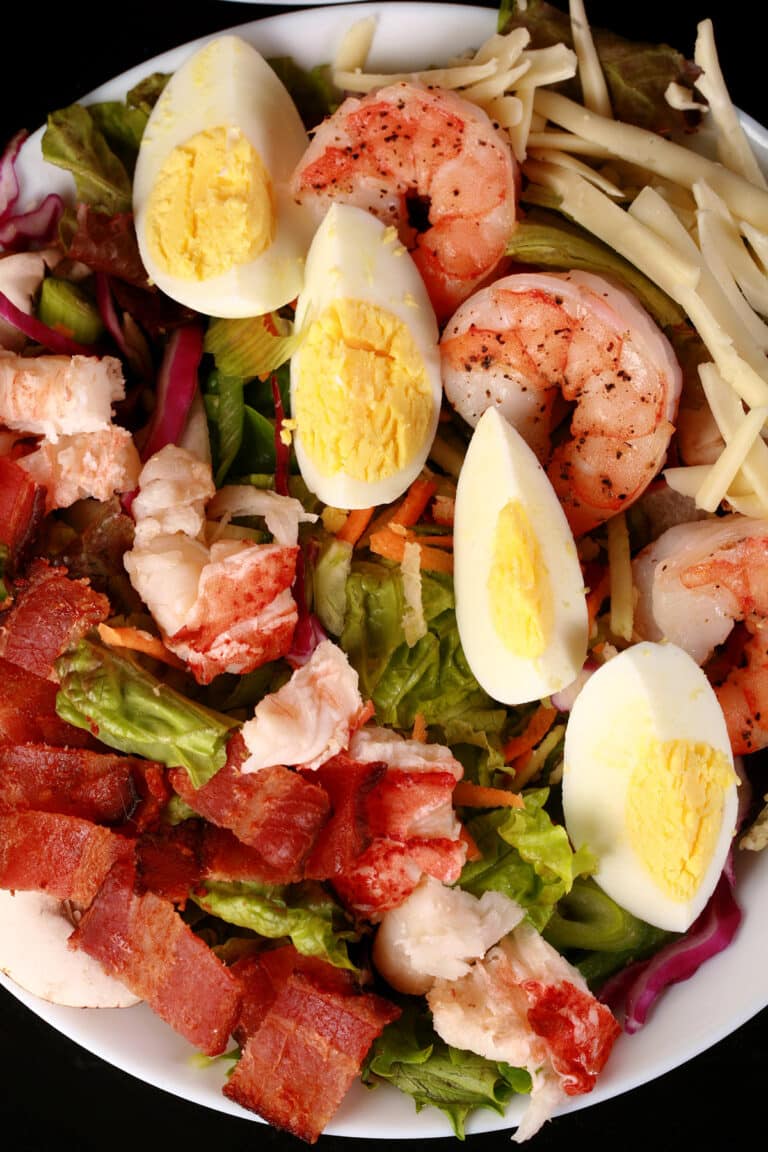 Seafood Cobb Salad - Low Carb Hoser