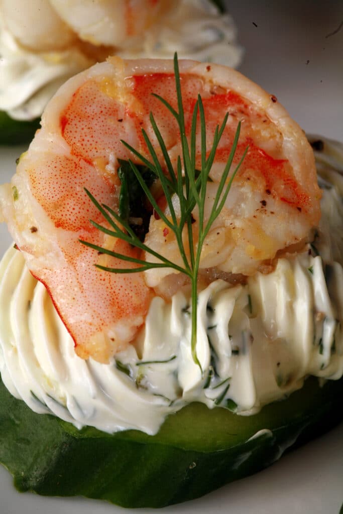 Cucumber Shrimp Canapes [Gluten Free & Keto] - Low Carb Hoser