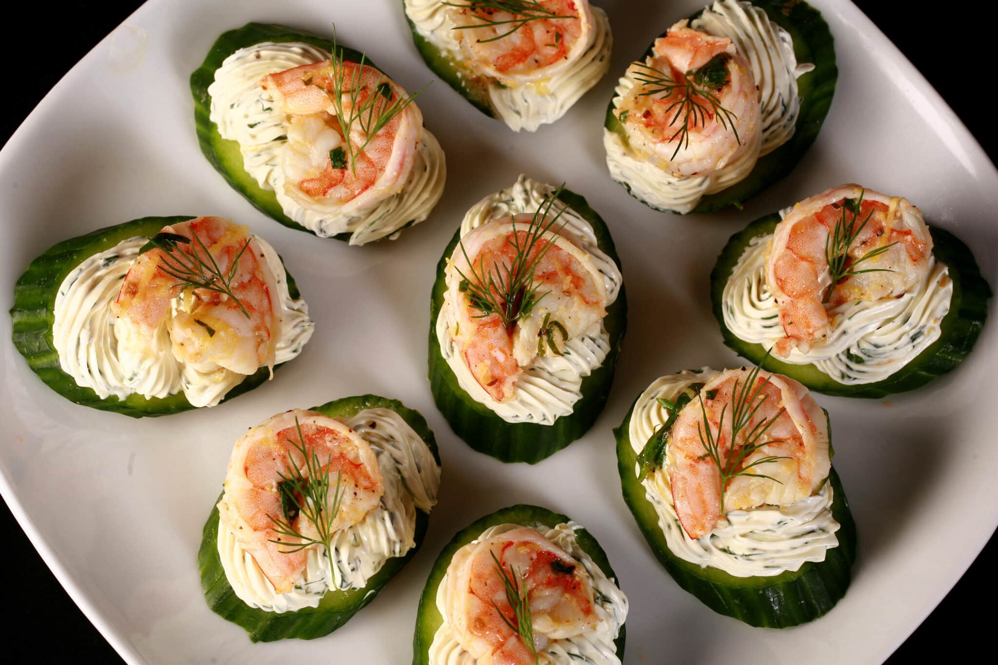 Cucumber Shrimp Canapes [Gluten Free & Keto] - Low Carb Hoser